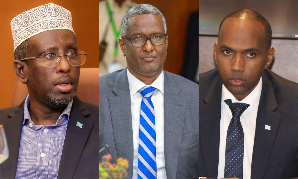 Sh Shariif, Khayre iyo CC Warsame oo qaadacay guddiga doorashada iyo ... Sh Shariif, Khayre iyo CC Warsame oo qaadacay guddiga doorashada iyo ...